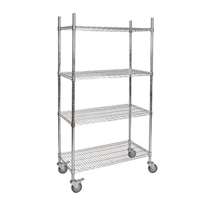 Cina 50kgs 1500mm 500MM cucina resistente di Unitfor della scaffalatura del nastro metallico di Chrome di 4 file in vendita