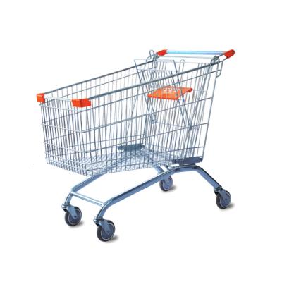 China 80 LTR Grocery Utility Shopping Trolley Cart 0.96M With Four Wheels Convenience Store for sale