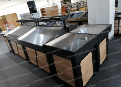 Cina Rivestimento di verdure metallico di legno della polvere dell'esposizione della frutta in vendita