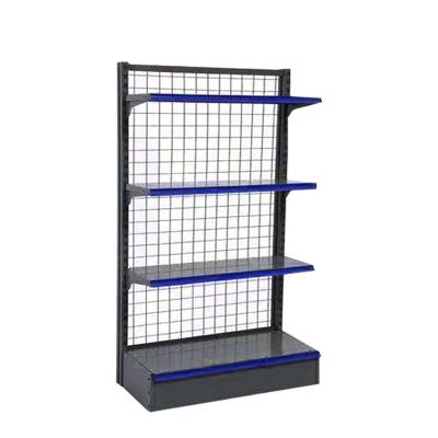 China 1800mm 900mm de Metaaldraad Mesh Supermarket Shelf Rack Storage schort Gondel 100KG op Te koop