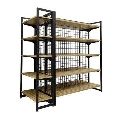 Cina Scaffale di legno 50kg/Layer del supermercato della gondola del metallo del grano in vendita
