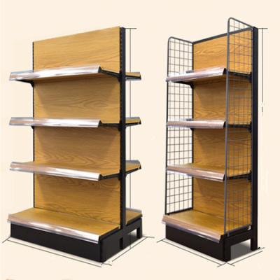 China 500mm 1.8M Grocery Storage Racks 80kg met Slatwall-Steunenanchen Type Te koop
