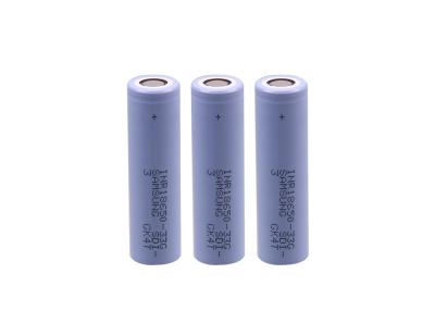 China 18650 Size Cylindrical Rechargeable Lithium Ion Battery Samsung INR18650-33G 3300MAH for sale