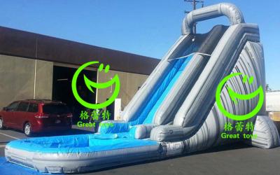 China water slide inflatable with 24months warranty from GREAT TOYS for sale
