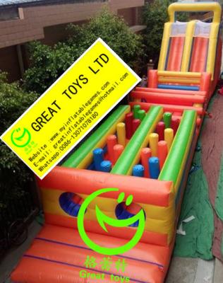 China Hot selling  Adult inflatable obstacle course  with 24months warranty GT-OBS-0502 for sale