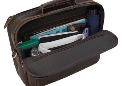 China Antiwear Practical Leather Business Briefcase , Durable Leather Laptop Bags For Men for sale