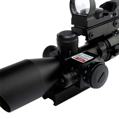 China 2.5-10x40 mit rotem Laser und rotem Dot Sight Illuminated Tactical Hunting-Bereich zu verkaufen