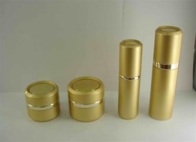 China JULUNG Anodized aluminum  cosmetic  Bottle and  cream Jars for sale