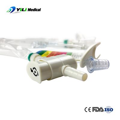 China PVC-gesloten zuigkatheter voor tracheostomie Y-stuk 14fr Te koop