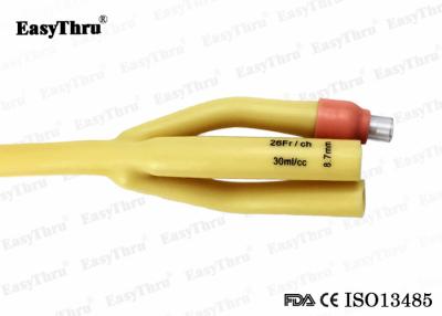 Cina Fr16-Fr26 Catetere Lattice Foley Silicone rivestito in tre vie in vendita