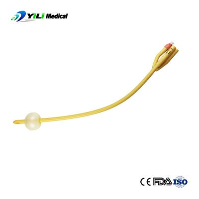 Cina Fr16-Fr26 Catetere Lattice Foley Silicone rivestito in tre vie in vendita