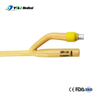 Cina Catetere Lattice Foley Urinario monouso Rivestito in Silicone Fr12-Fr26 Per Adulti in vendita