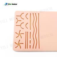 China Silicone Suture Practice Pad 20x15x1.3cm DIY Wound Training Kit for Medical Students for sale