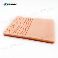 China Silicone Suture Practice Pad 20x15x1.3cm DIY Wound Training Kit for Medical Students for sale
