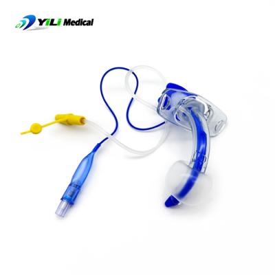 Cina Disposable Adult Sizes Medical Grade PVC Tracheostomy Tube With Suction Lumen in vendita