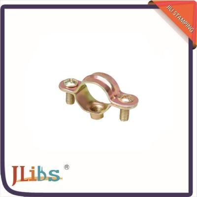 China Qucik Stamping Fastener Galvanized Pipe Bracket Clamp Carben Steel Material for sale