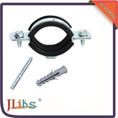 China Rubber Lined Galvanized Pipe Clamps for sale