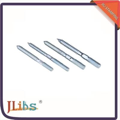 China Pipe Clamp Fittings Steel Dowel Screw M6 M8 Double Head Wood Thread Hanger Bolt for sale