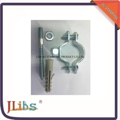 China Carbon Steel ST12 G Pipe Clamp Fittings With Nut Screw / Plastic Anchor for sale