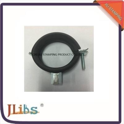 China Black / Zinc Plated EPDM Rubber Water Pipe Clamp One Screw Fixing for sale