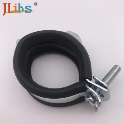 China EPDM Rubber Galvanized Pipe Clamp Fittings With Single / Double Mount for sale
