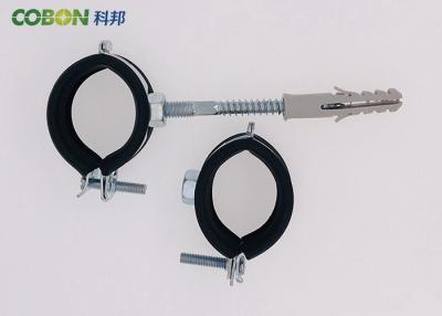 China Large Diameter Rubber Lined Pipe Clips Suspension Clamp With M8 Welded Nut for sale