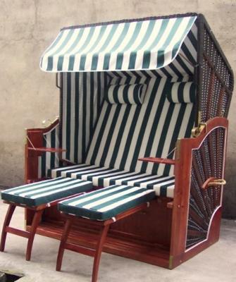 Luxury Modern Brown Roofed Wicker Beach Chair & Strandkorb For Outdoor