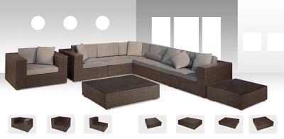 China 9pcs rattan big sofa set for sale