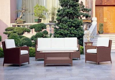 China 4pcs wooden arms wicker sofas for sale