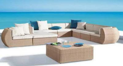 Cina mobilia di lusso del rattan del patio 7pcs in vendita