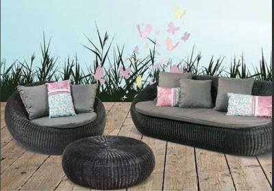 China 3pcs garden round rattan sofas for sale