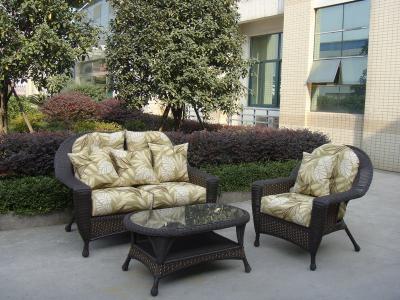 Cina sofà di lusso del rattan del giardino di 3pcs America in vendita