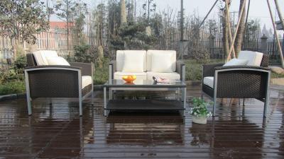 China brush alu wicker sofa set for sale