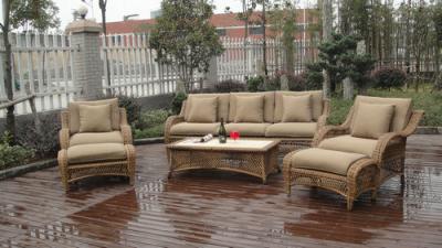 Cina 6pcs a metà intorno all'insieme del sofà del rattan in vendita