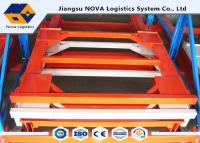 China Industrial Push Back Rack Galvanised , Pallet Racking Single Pallet Per Level for sale