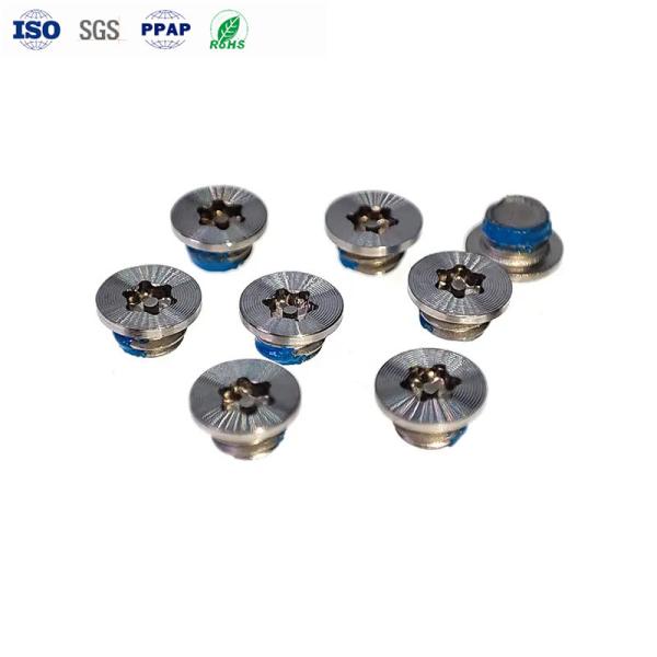 Quality CD Pattern Miniature Screws Stainless Steel Plum Anti-Demolition Slot Nylok for sale