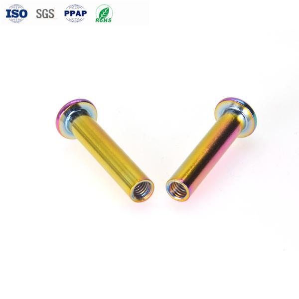 Quality Custom Pin Shaft Screws Pan Head Stainless Hex Head Screws PVD Surface Treatment for sale
