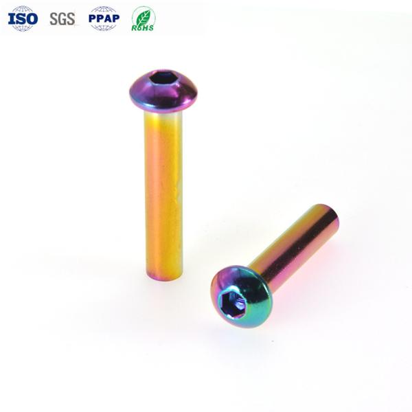 Quality Custom Pin Shaft Screws Pan Head Stainless Hex Head Screws PVD Surface Treatment for sale