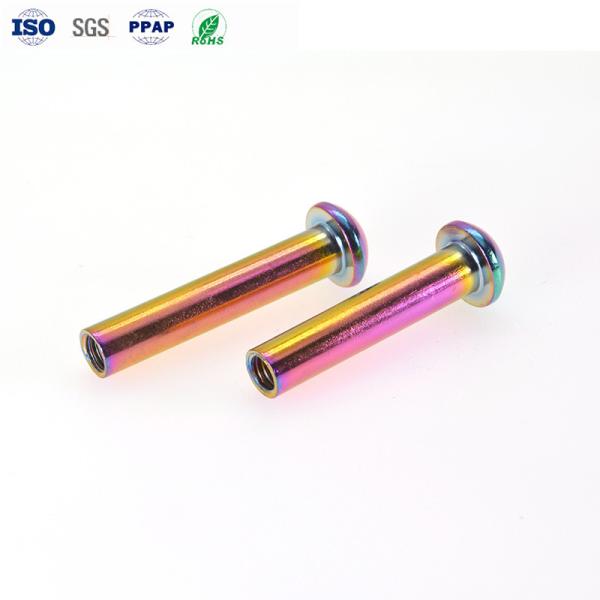 Quality Custom Pin Shaft Screws Pan Head Stainless Hex Head Screws PVD Surface Treatment for sale