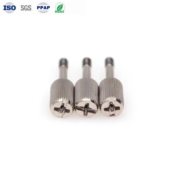Quality Nickel Plated Electronics Screws Half Thread Knurled Thumb Screws Cross Slotted for sale