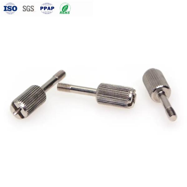 Quality Nickel Plated Electronics Screws Half Thread Knurled Thumb Screws Cross Slotted for sale