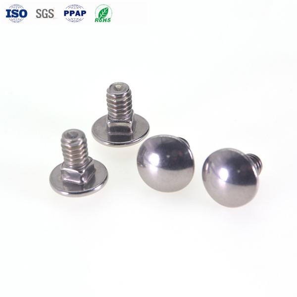 Quality Square Neck Decorative Screw Stainless Steel 20mm Mirror Screws Polished for sale
