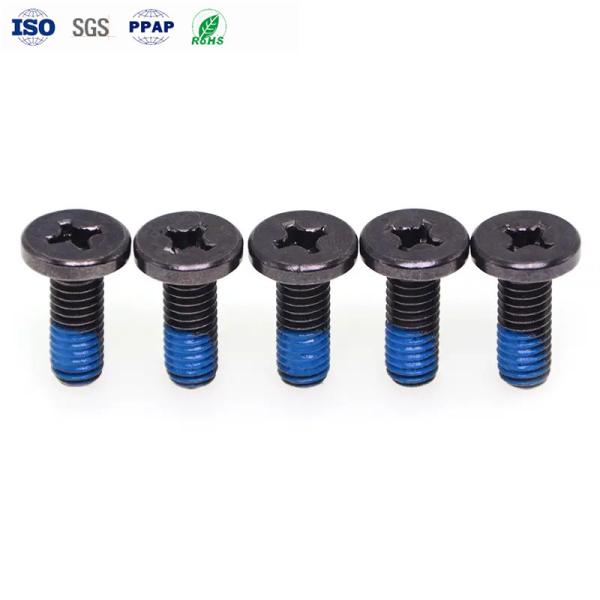 Quality M2 X 6 Electronic Screws Black Zinc Cross Groove Flat Head Machine Thread Screw for sale