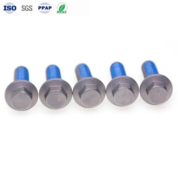 Quality Custom M8 Flanged Hex Head Bolt SCM435 Hex Flange Screw Steel 8.8 10.9 12.9 for sale