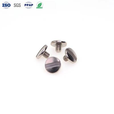 Cina M1.4 X 2 vite decorative in acciaio inossidabile viti a testa rotonda a fessure sottili in vendita