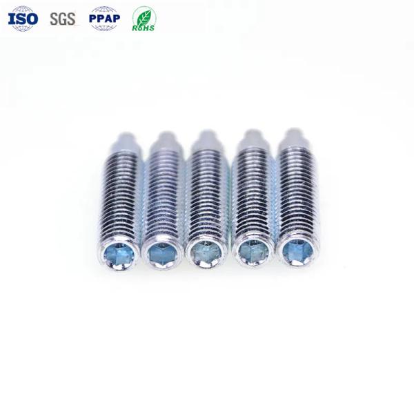 Quality Column End Custom Fasteners Screw Hexagonal Carbon Steel Screw Blue Zinc for sale