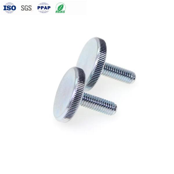 Quality Straight M3 Knurled Thumb Screw Manual Adjustment Knurled Bolt Carbon Steel Blue Zinc for sale