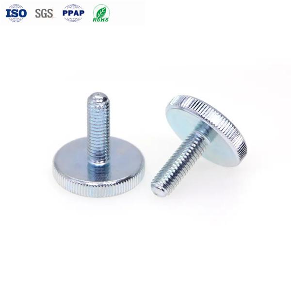 Quality Straight M3 Knurled Thumb Screw Manual Adjustment Knurled Bolt Carbon Steel Blue for sale