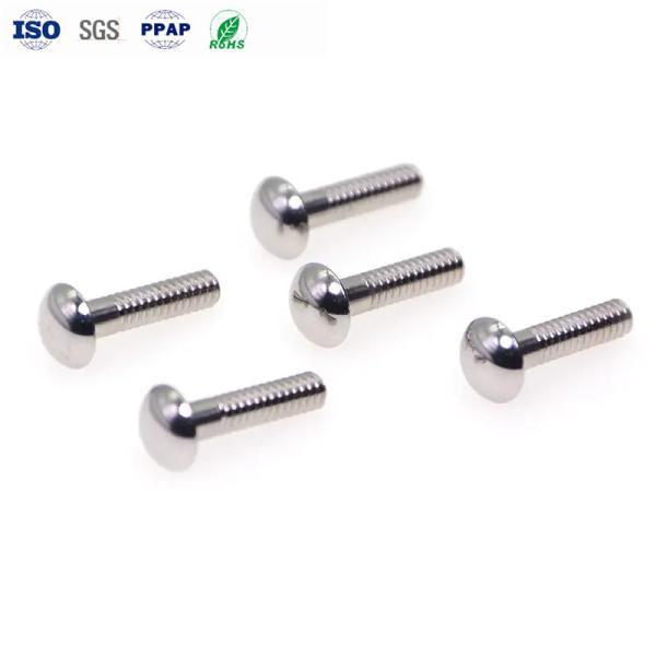 Quality M4 Mirror Screw Stainless Steel Decorative Screws Mushroom Head Slotless Machine Tooth for sale
