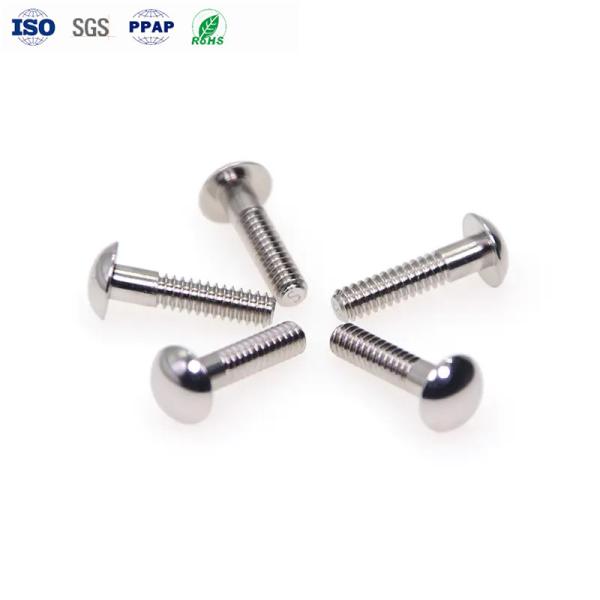 Quality M4 Mirror Screw Stainless Steel Decorative Screws Mushroom Head Slotless Machine for sale